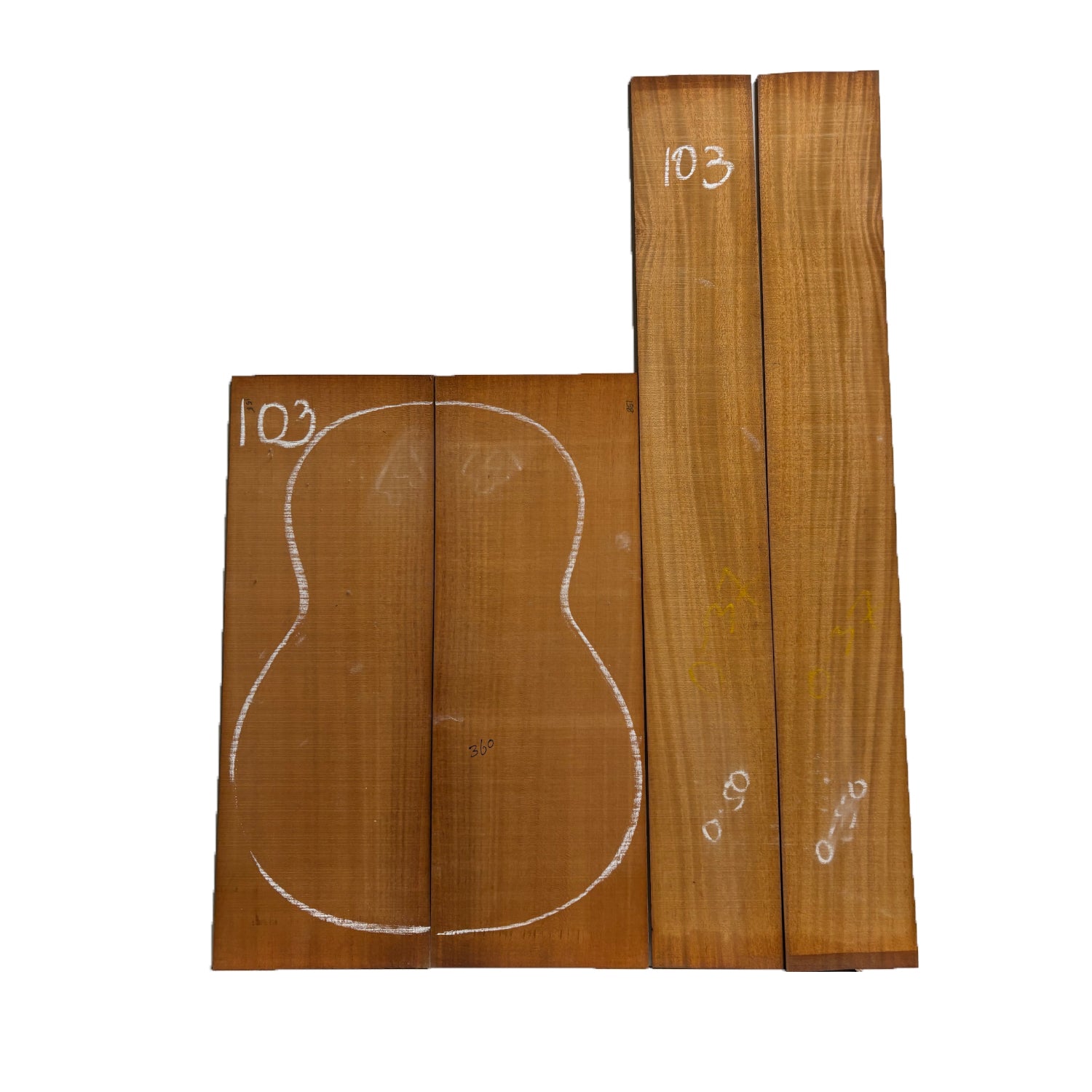 Indian Genuine Mahogany Old Grown Classical Guitar Back & Side Sets #1 ...