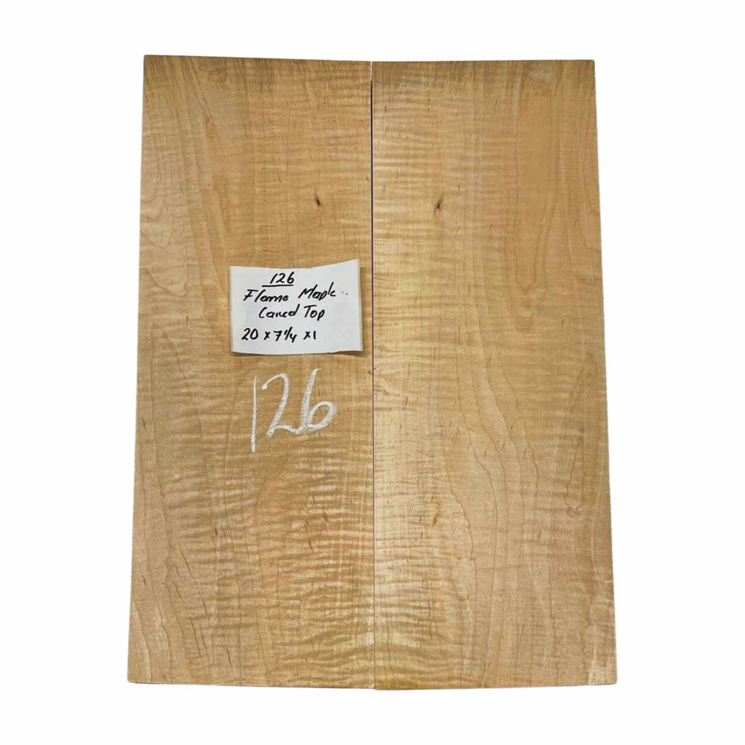 Flame Maple Guitar Carved Top 20" x 7-1/4" x 1" #126 - Exotic Wood ...