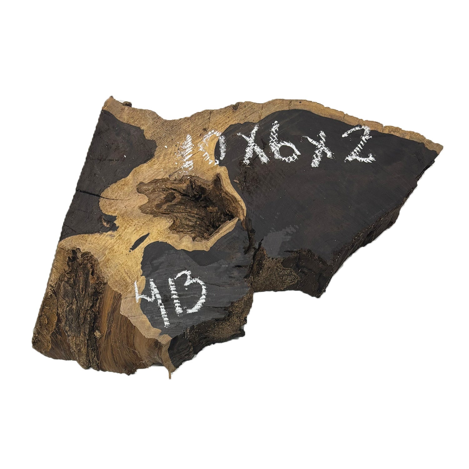African Blackwood Live Edge Slab/Cookies - 10"x 6"x 2" #413 - Exotic ...