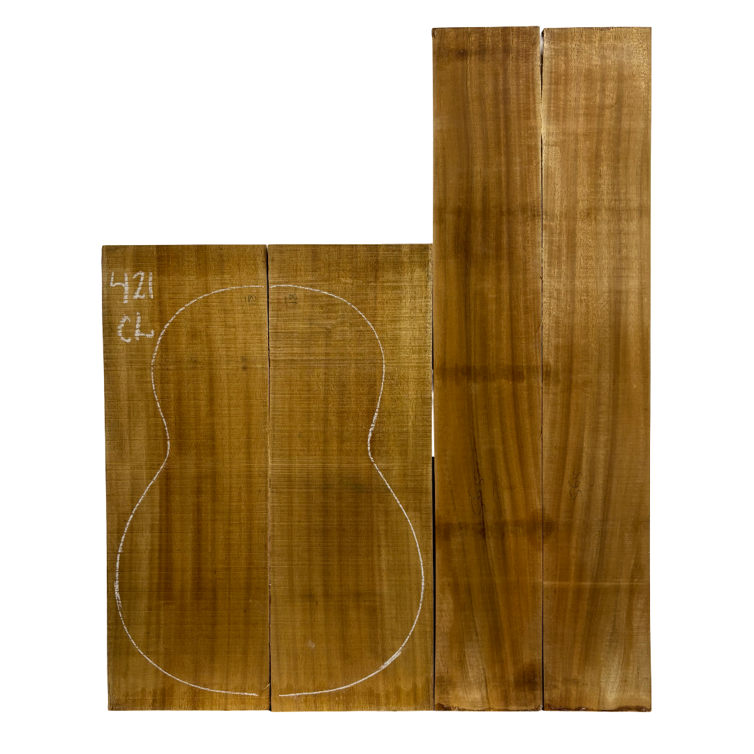 Golden Acacia Classical Guitar Back & Side Set #421 – Exotic Wood Zone