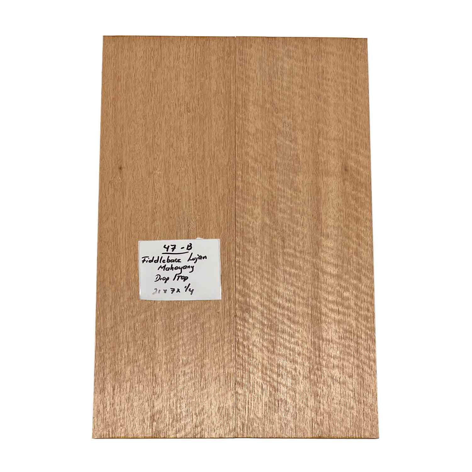 Fiddleback Cuban Mahogany Drop Top 21" x 7" x 1/4" #47-B - Exotic Wood ...