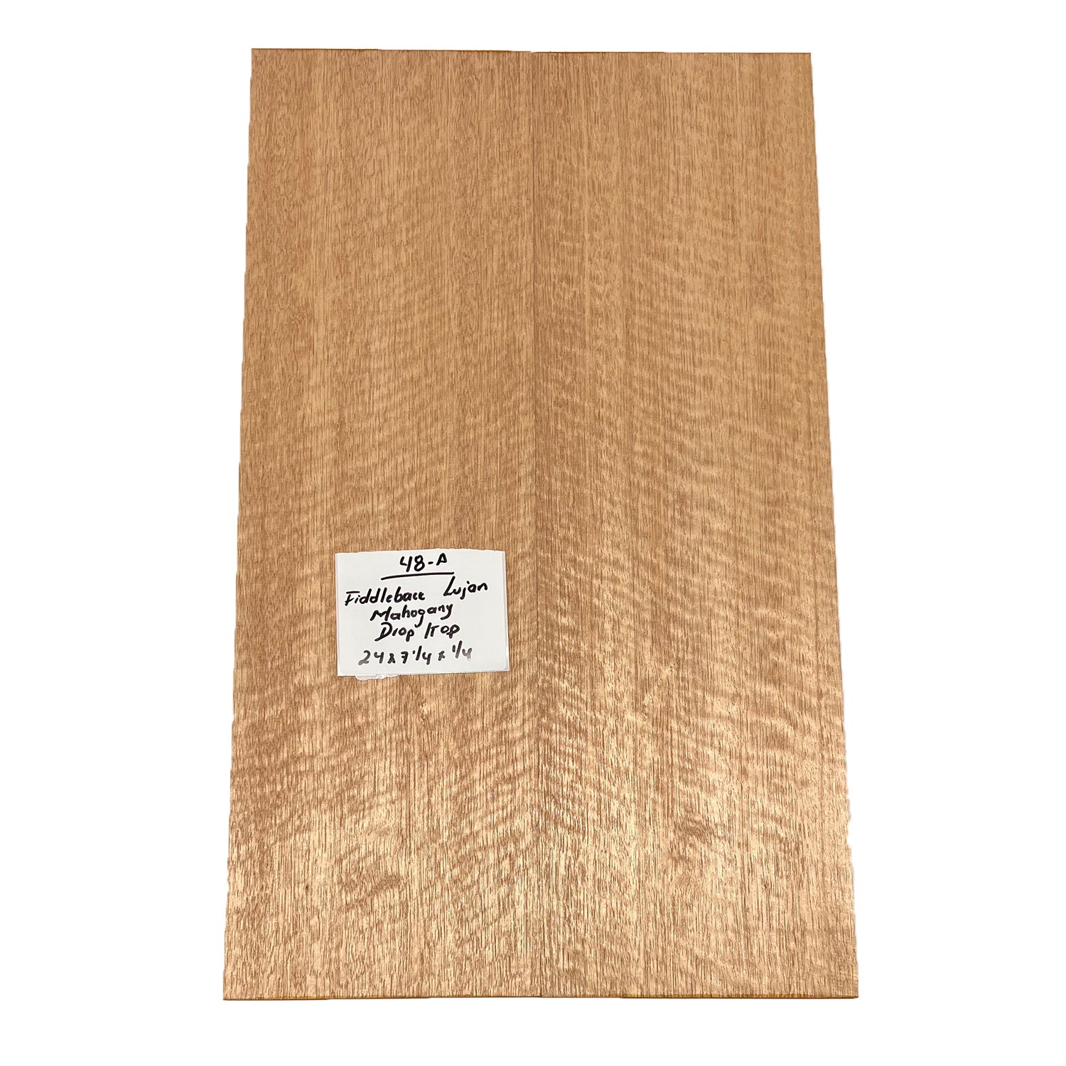 Fiddleback Cuban Mahogany Drop Top 24" x 7-1/4" x 1/4" #48-A - Exotic ...