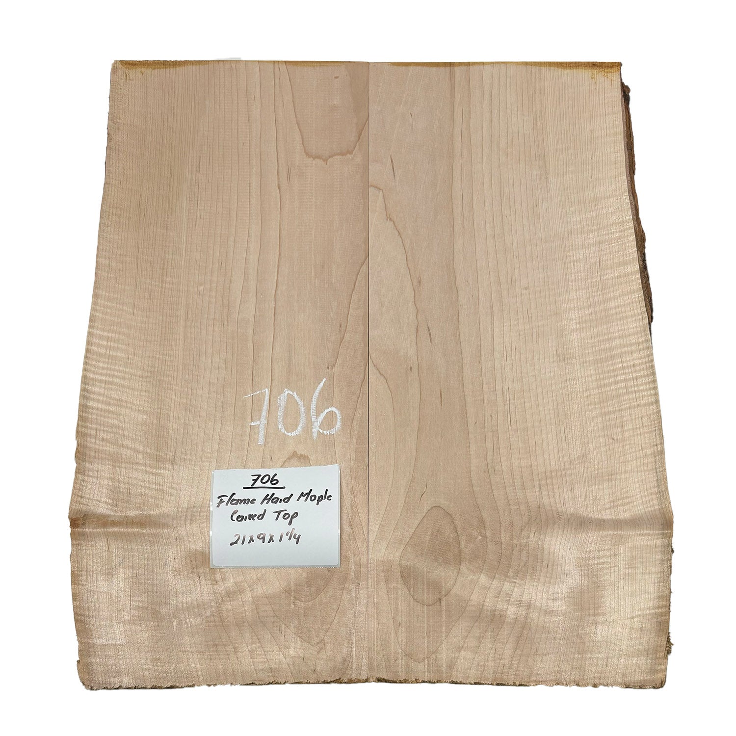 Flame Hard Maple Guitar Carved Top 21" x 9" x 1-1/4" #706 - Exotic ...