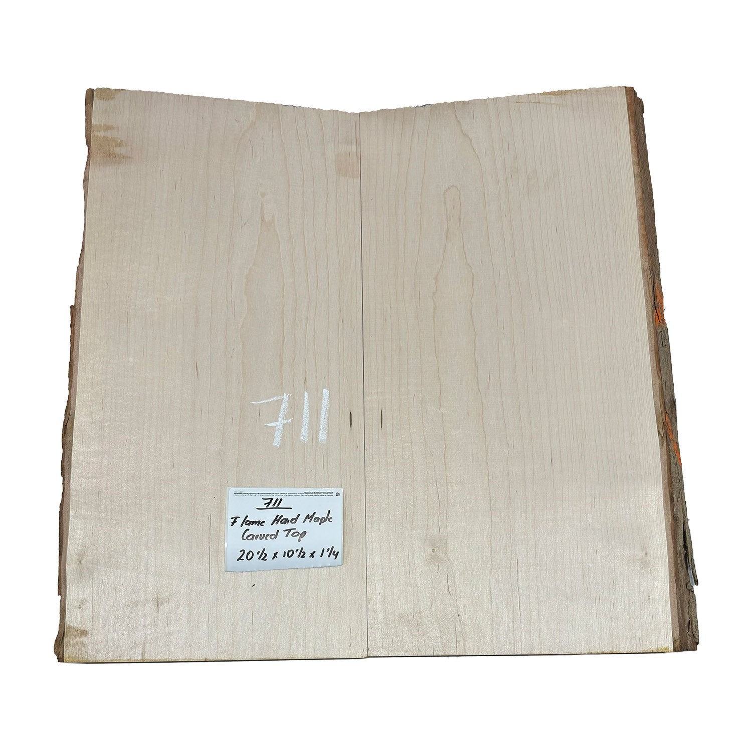 Flame Hard Maple Guitar Carved Top 20-1/2" x 10-1/2" x 1-1/4" #711 ...