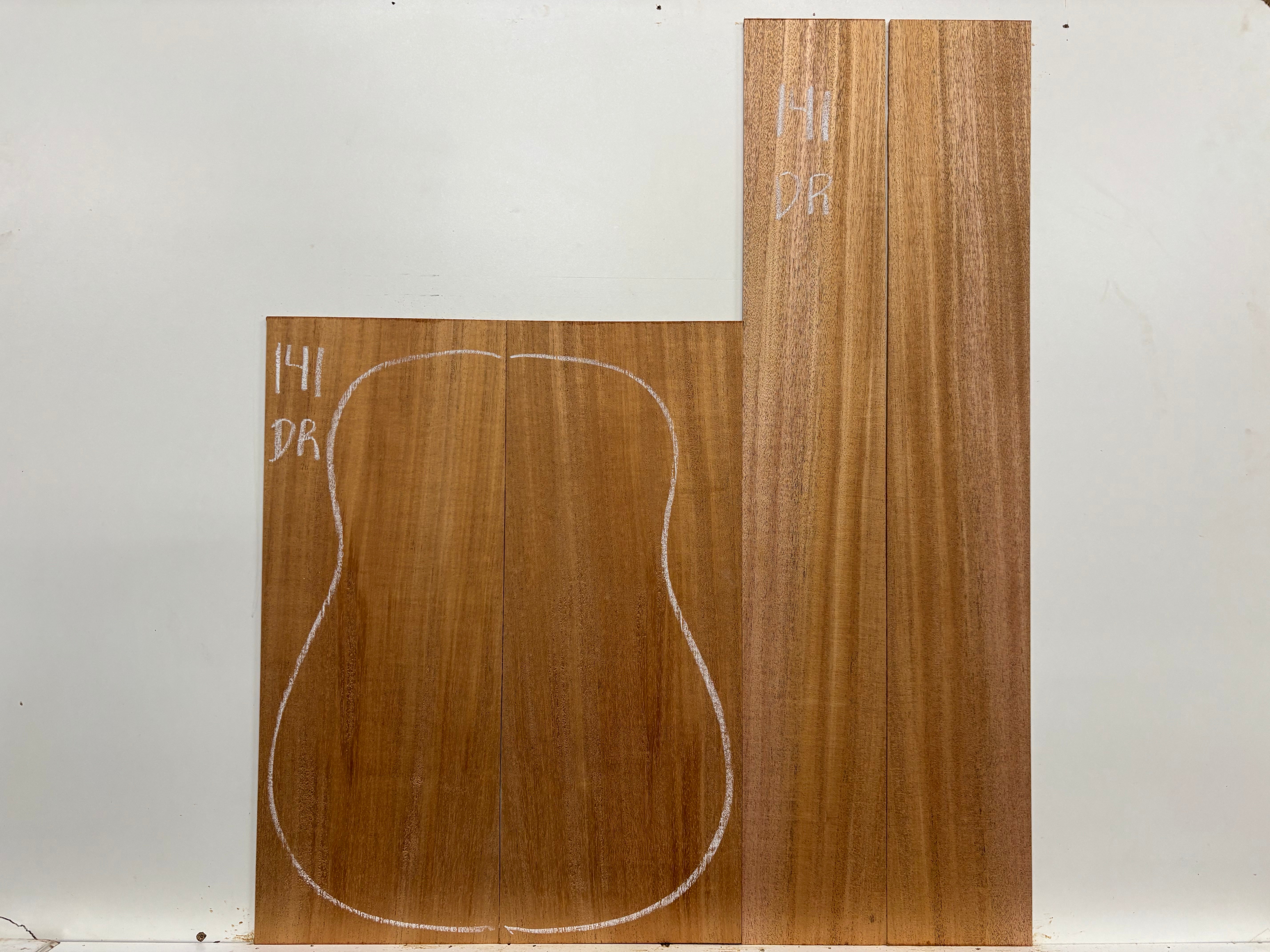 African Mahogany Dreadnought Guitar Back and Side Set #141 – Exotic ...