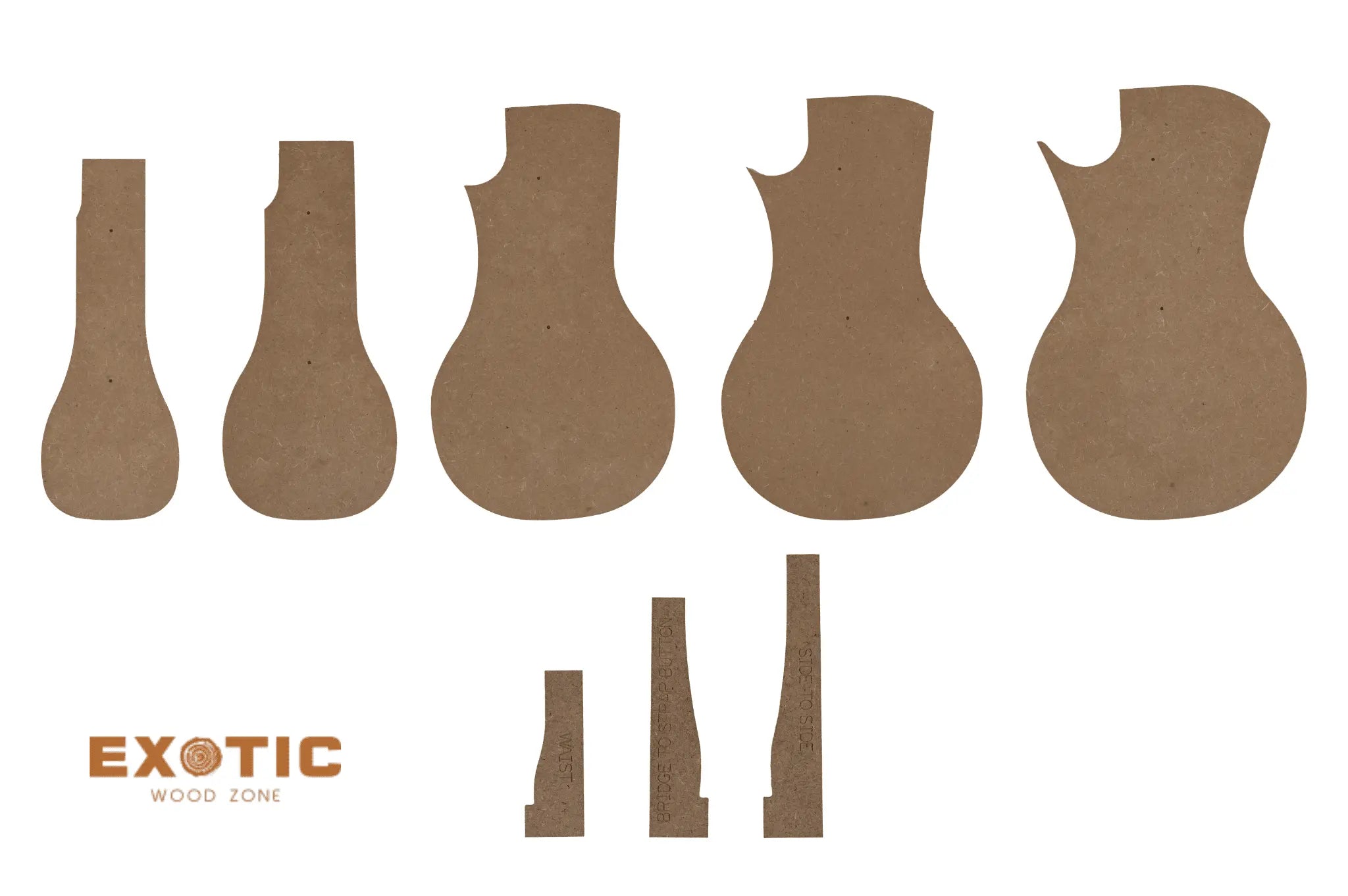 Template Kit for Carved-Top LP Standard-Style Guitars - Exotic Wood ...