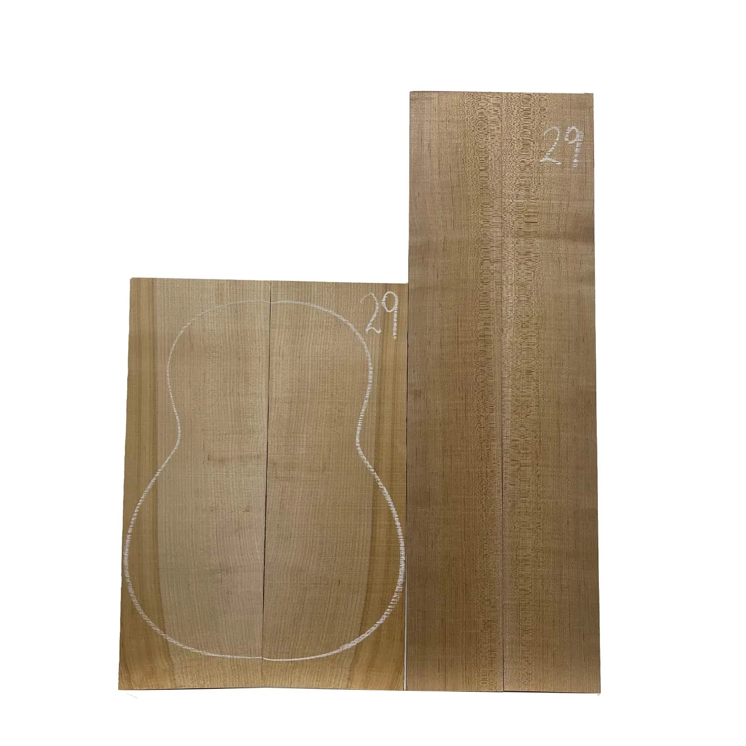 Flame Hard Maple Classical Guitar Back and Side Set #29 - Exotic Wood ...