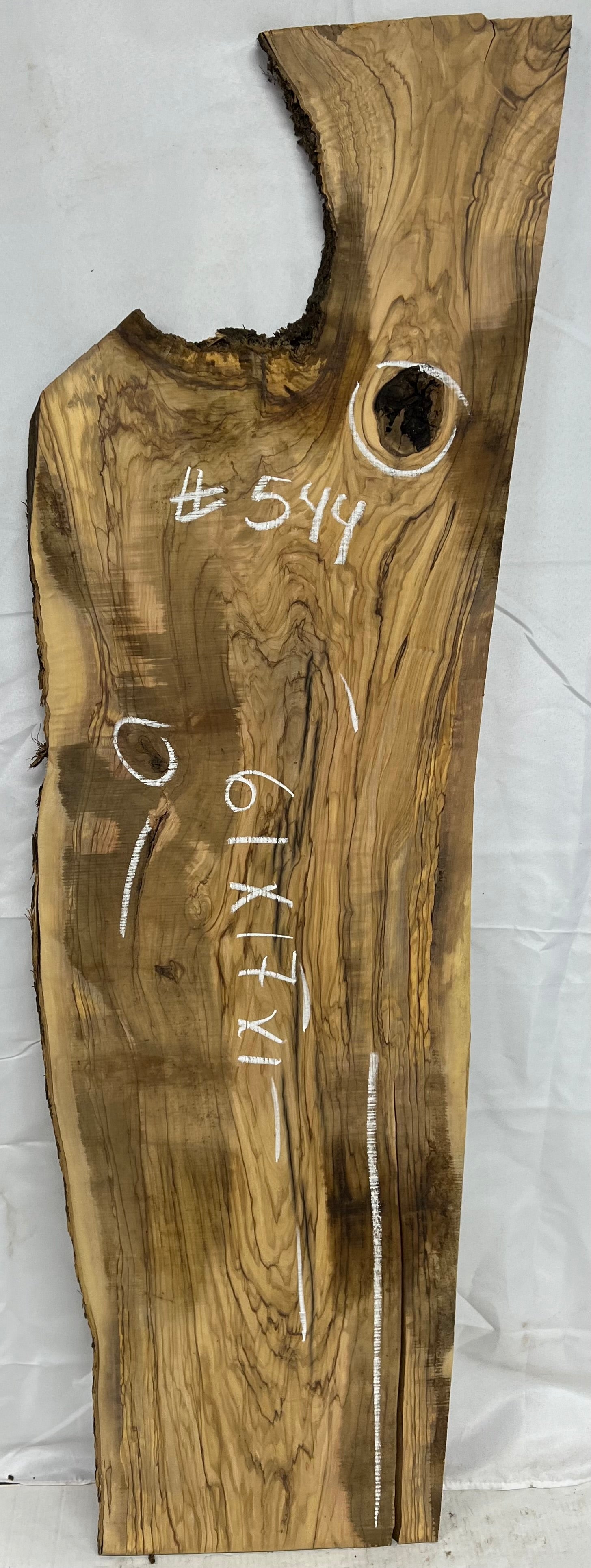 Olivewood Lumber Live Edge Slab - 61"x 17"x 1" #544 – Exotic Wood Zone