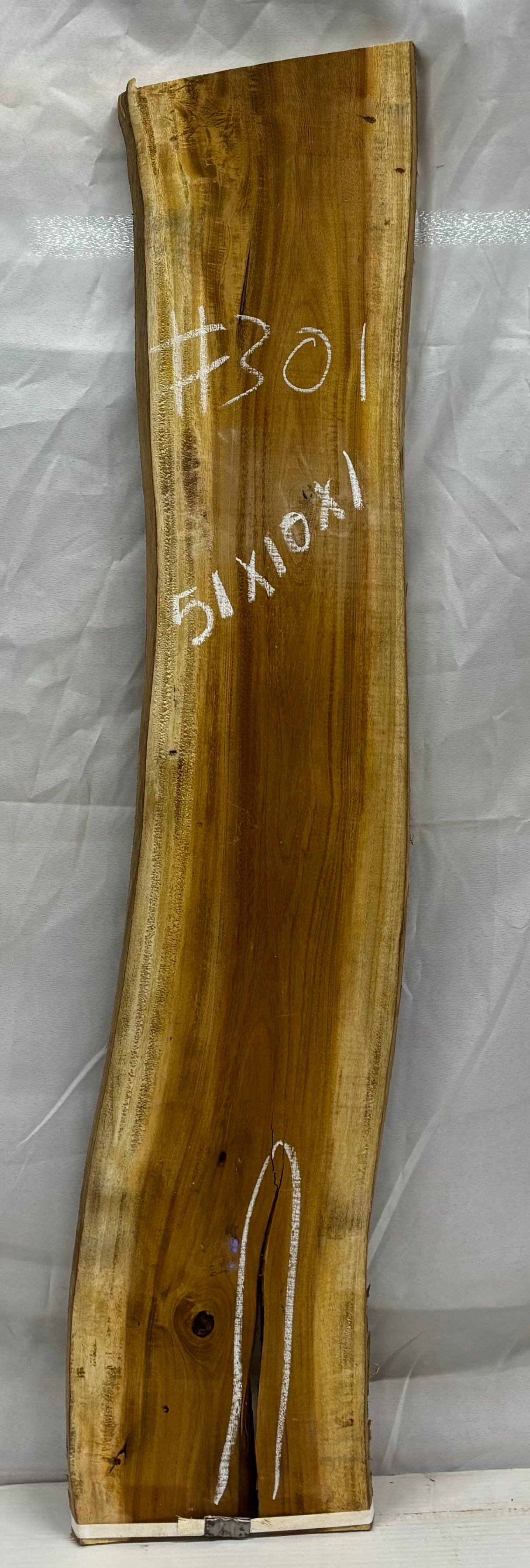 Wild Jack Lumber Live Edge Slab - 51"x 10"x 1" #301 – Exotic Wood Zone