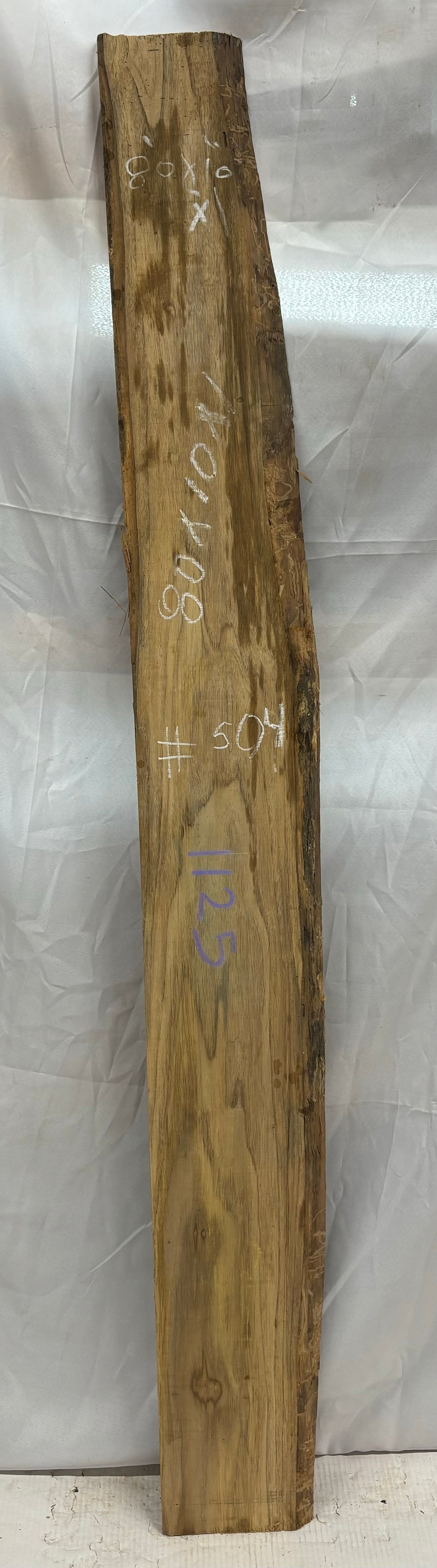 Teak Lumber Live Edge Slab - 80"x 10"x 1" #504 – Exotic Wood Zone