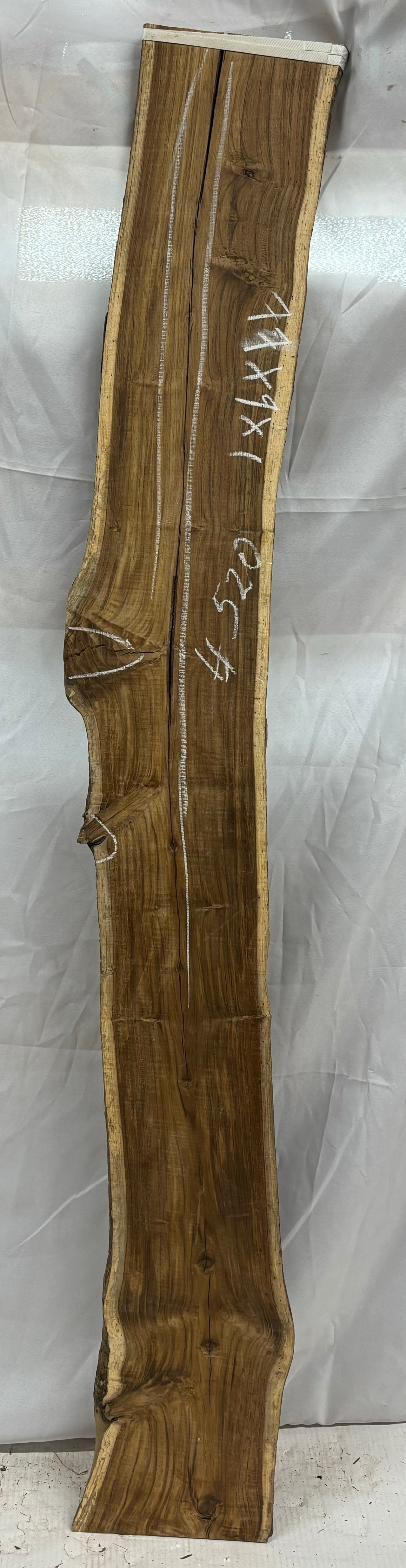 Teak Lumber Live Edge Slab - 77"x 9"x 1" #520 – Exotic Wood Zone
