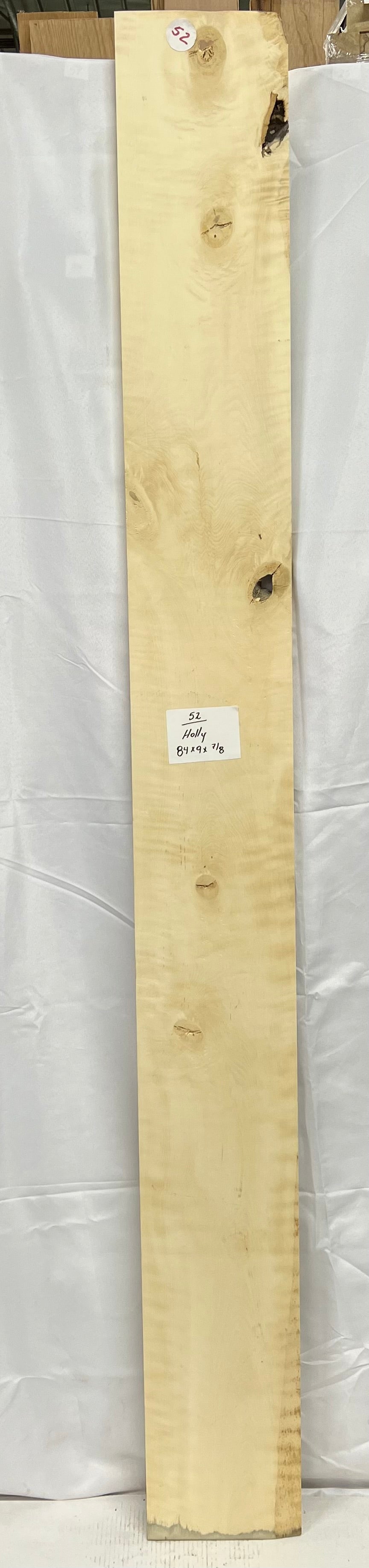 Holly Lumber 84" x 9" x 7/8" #52 – Exotic Wood Zone