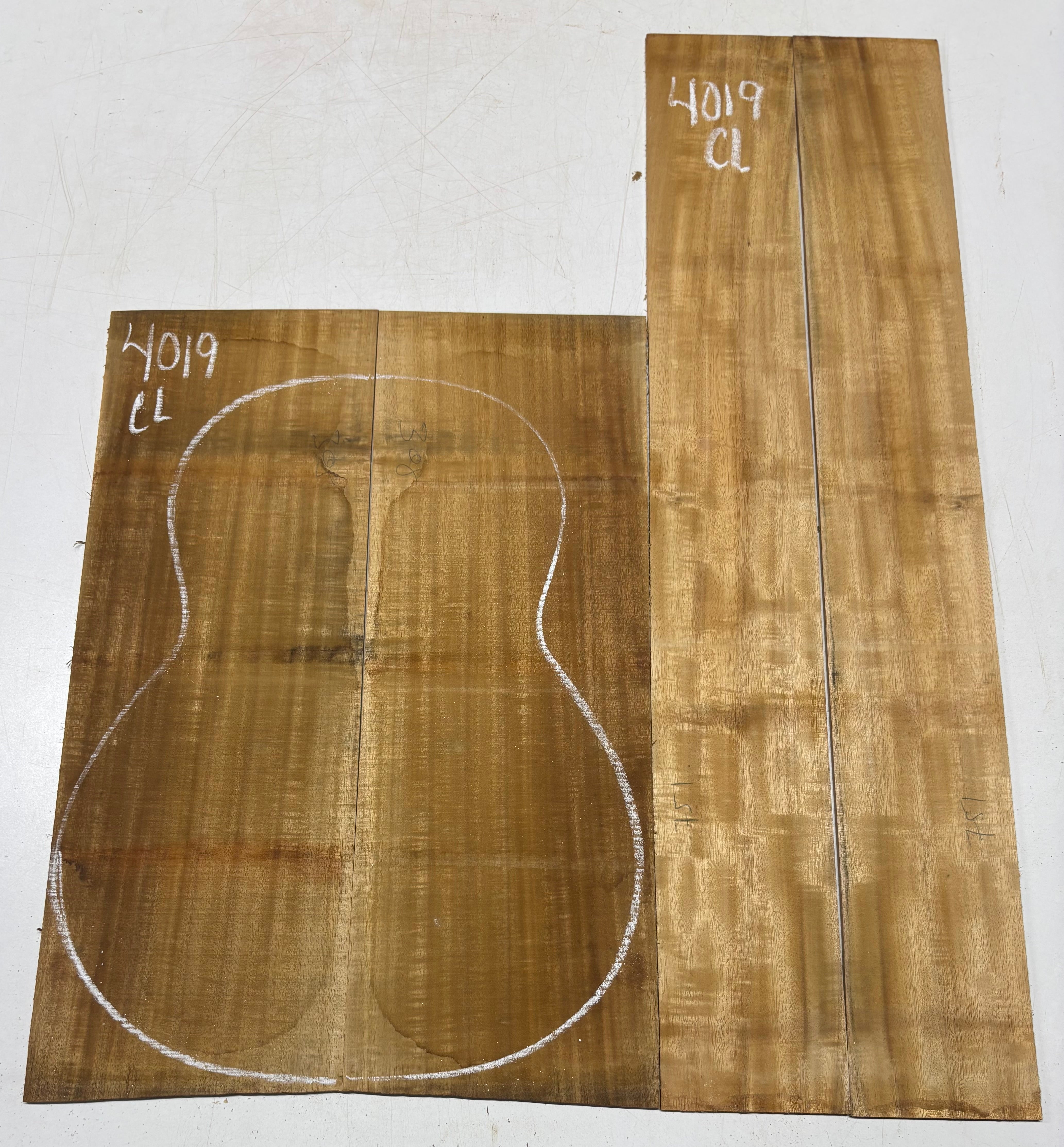 Golden Flame Acacia Classical Guitar Back & Side Set #4019 – Exotic ...
