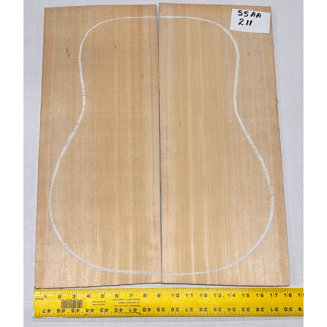 Sitka Spruce Dreadnought Guitar Wood Tops Bookmatched SS AA #211 ...