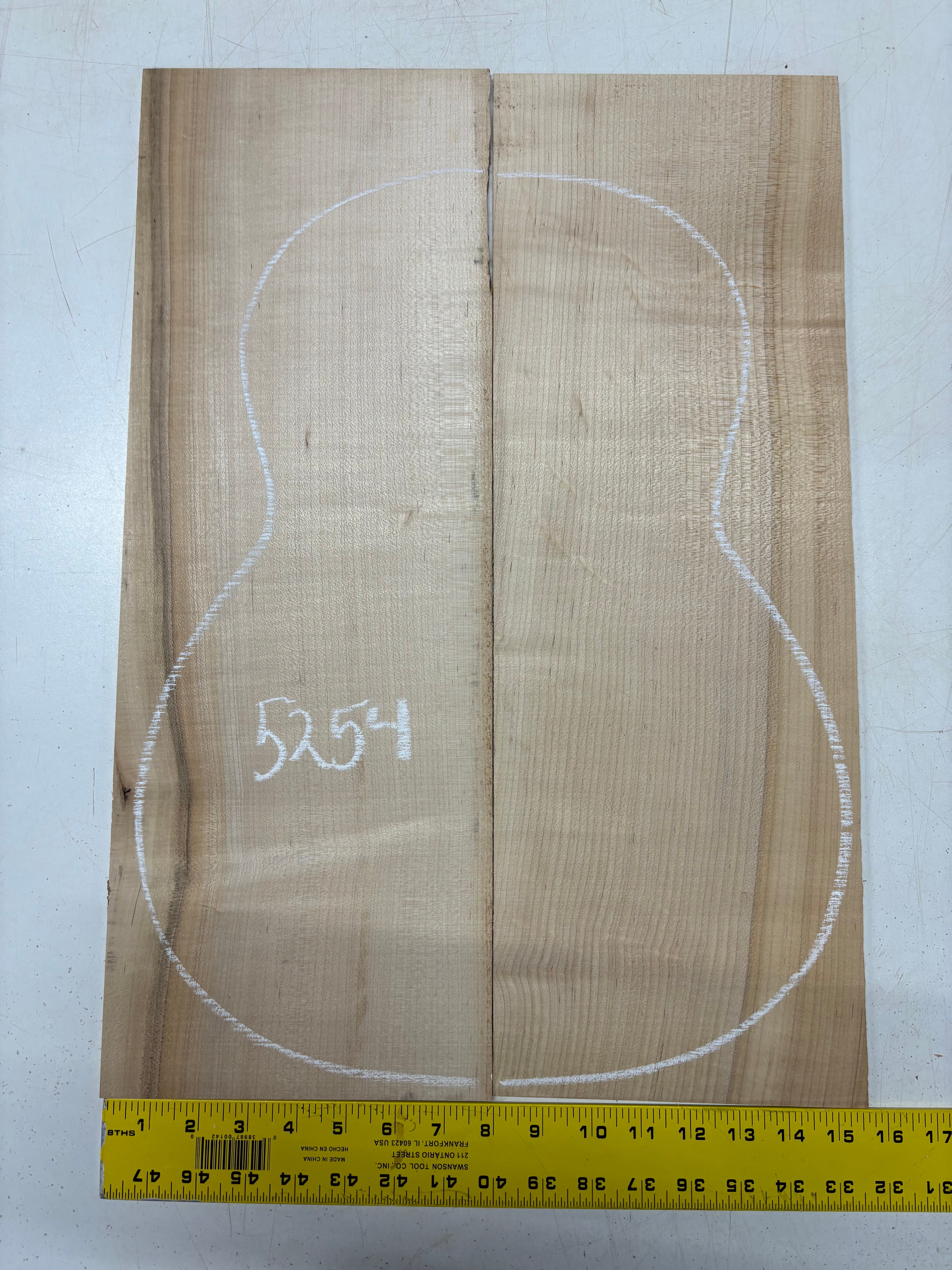 Hard Maple Guitar Back Classical (Unmatched) 22"x7-3/4"x1/8" #5254 ...