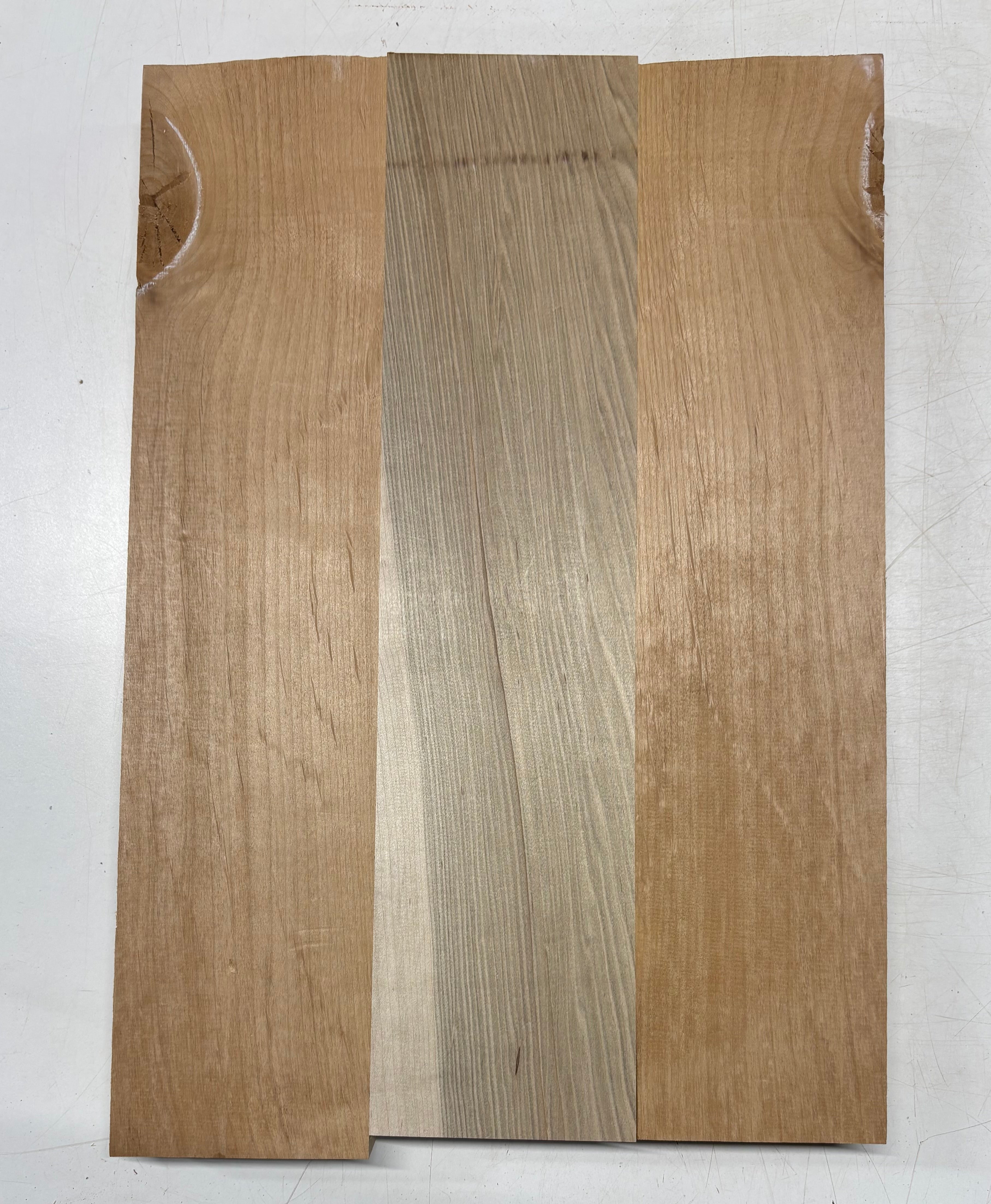3 piece glued, 2 species, Red Alder + Hard Maple Body Blanks 21" x 14 ...