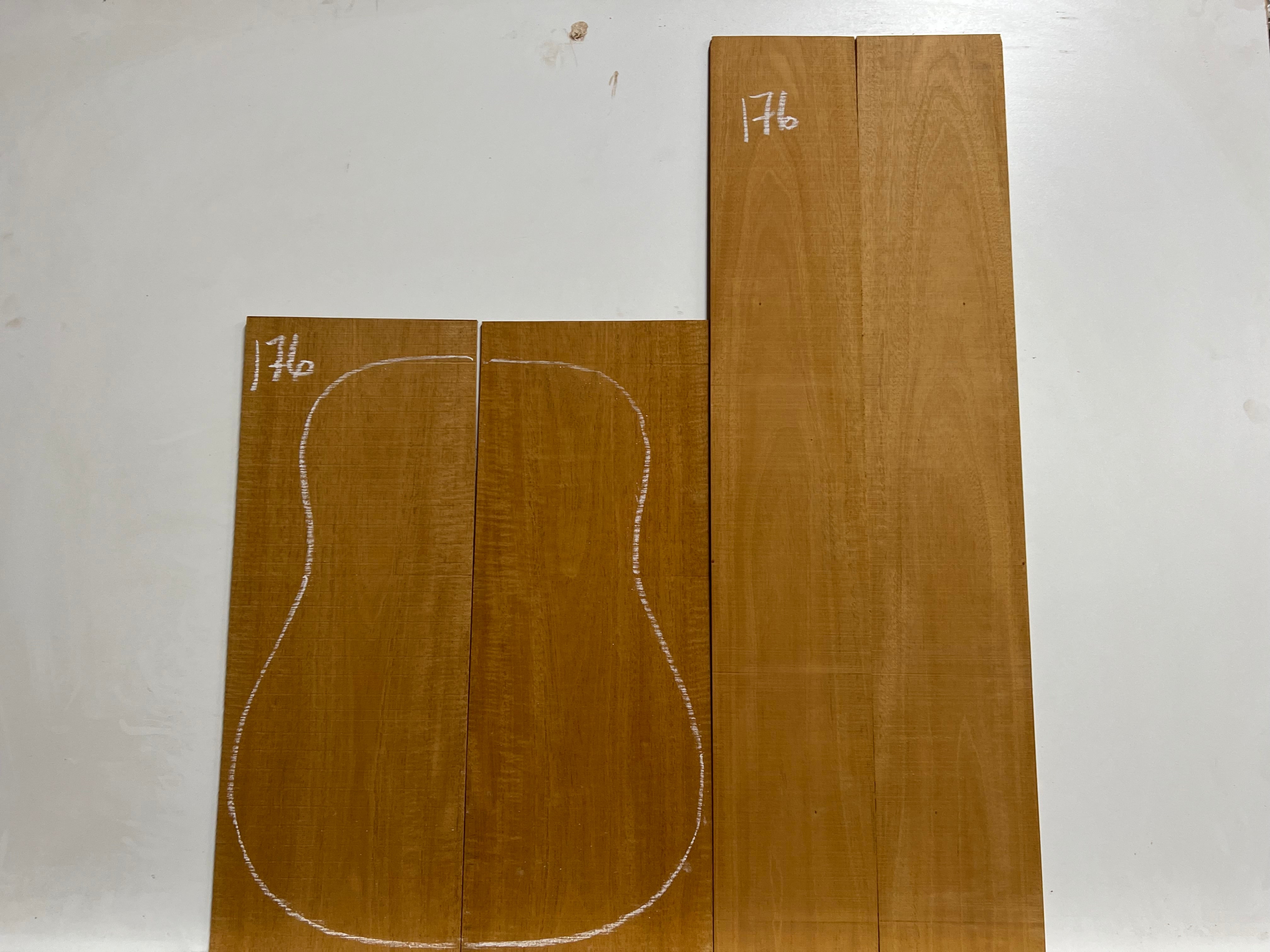 Flame Genuine Mahogany Classical Guitar Back & Side Set #176 - Exotic ...