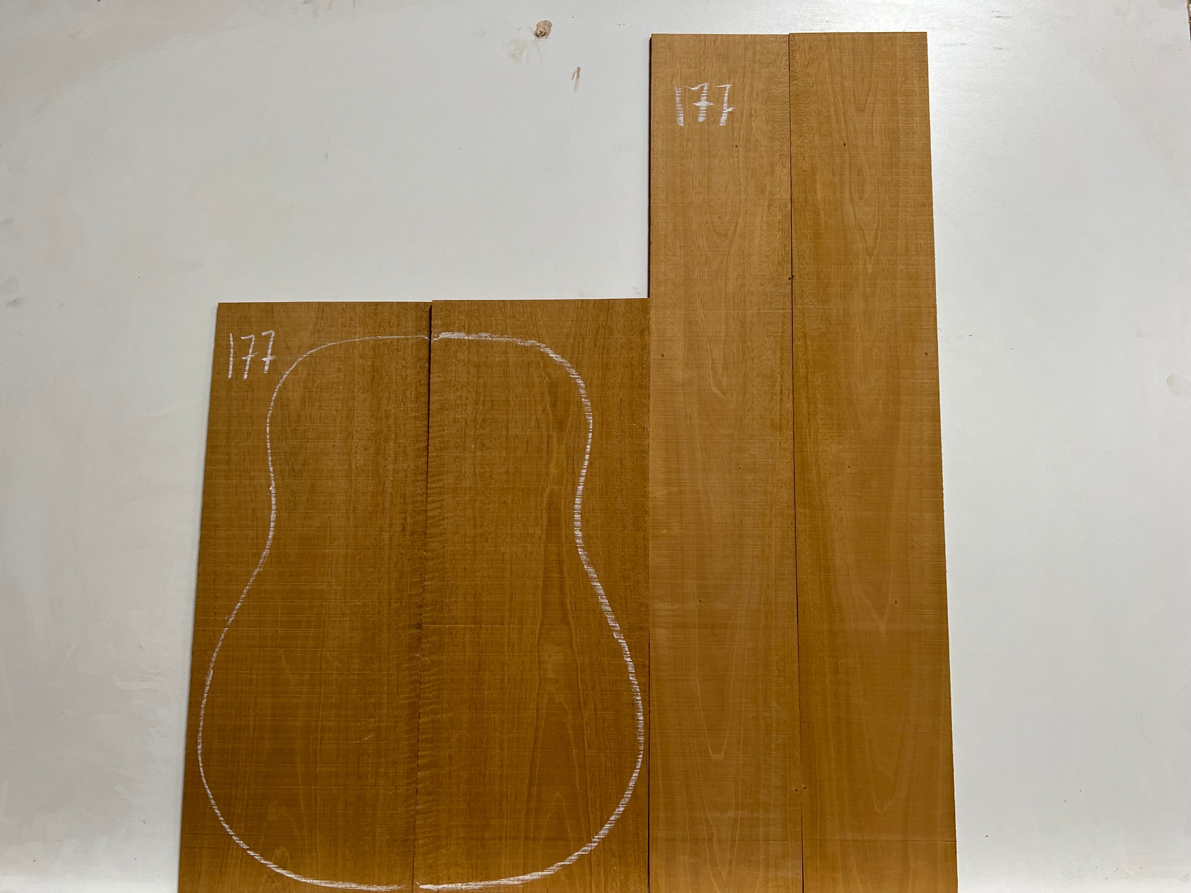 Flame Genuine Mahogany Classical Guitar Back & Side Set #177 - Exotic ...
