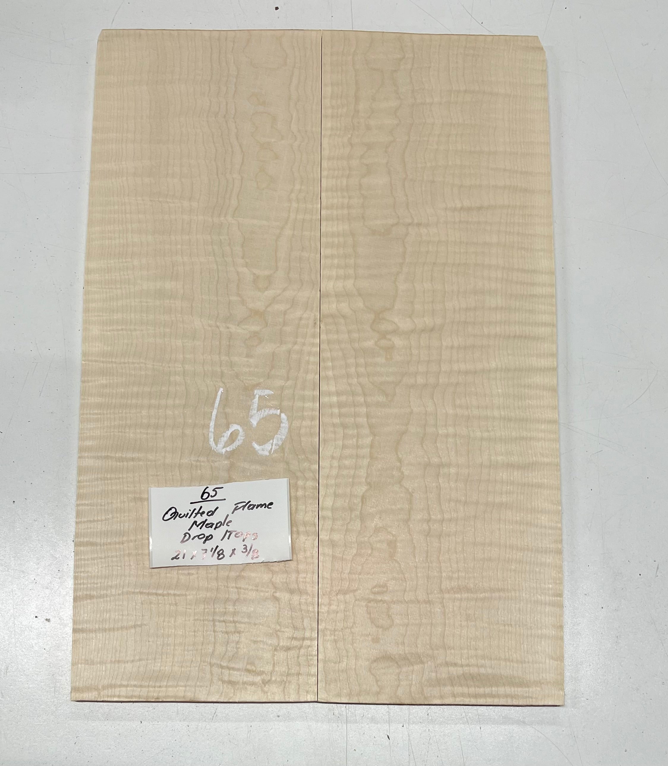 Ambrosia Maple Bookmatched Explorer Guitar Drop Top Set - 28" x 9" x 1/ ...