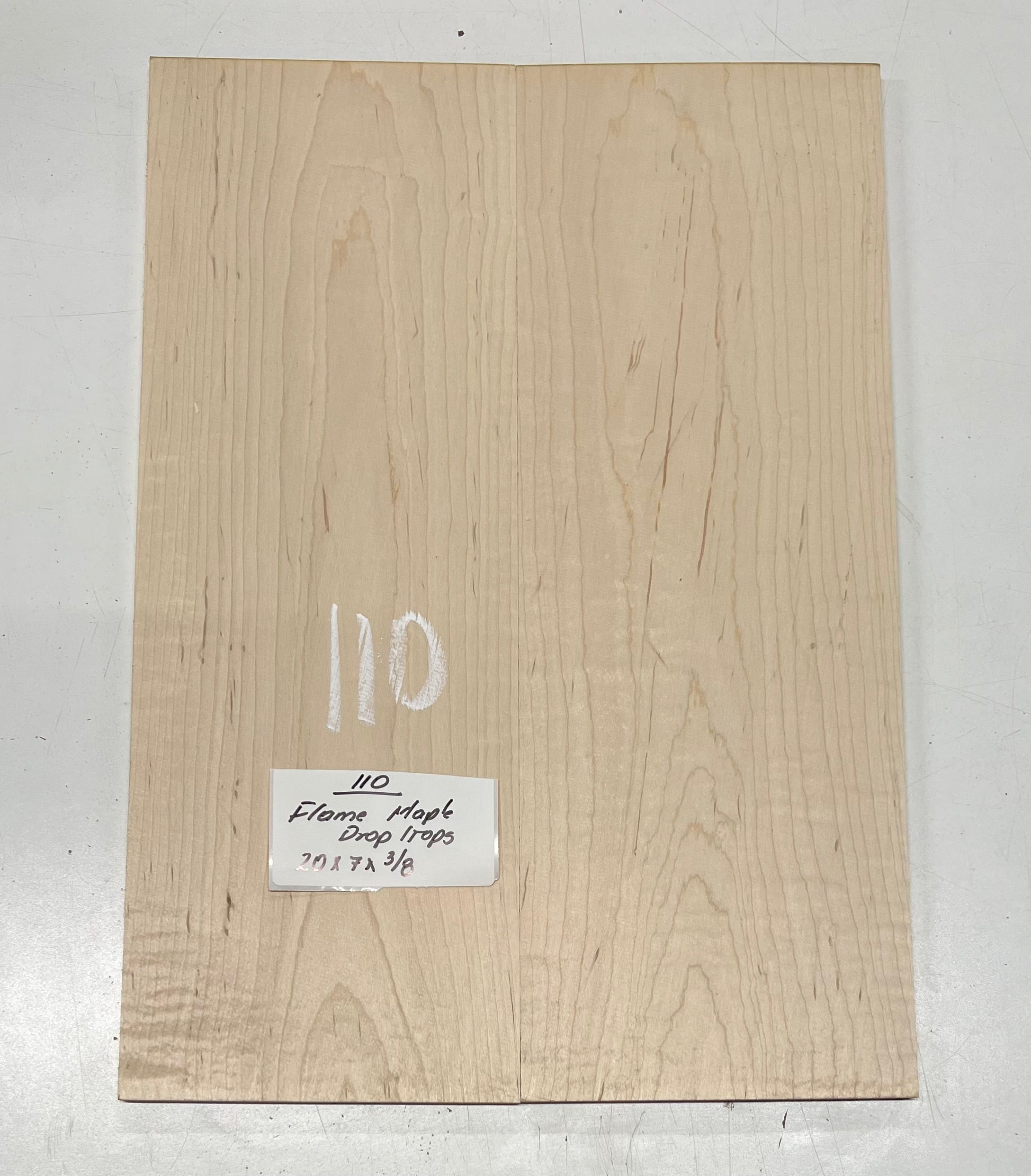 Flame Hard Maple Bookmatched Guitar Drop Top Set - 20" x 7" x 3/8 ...
