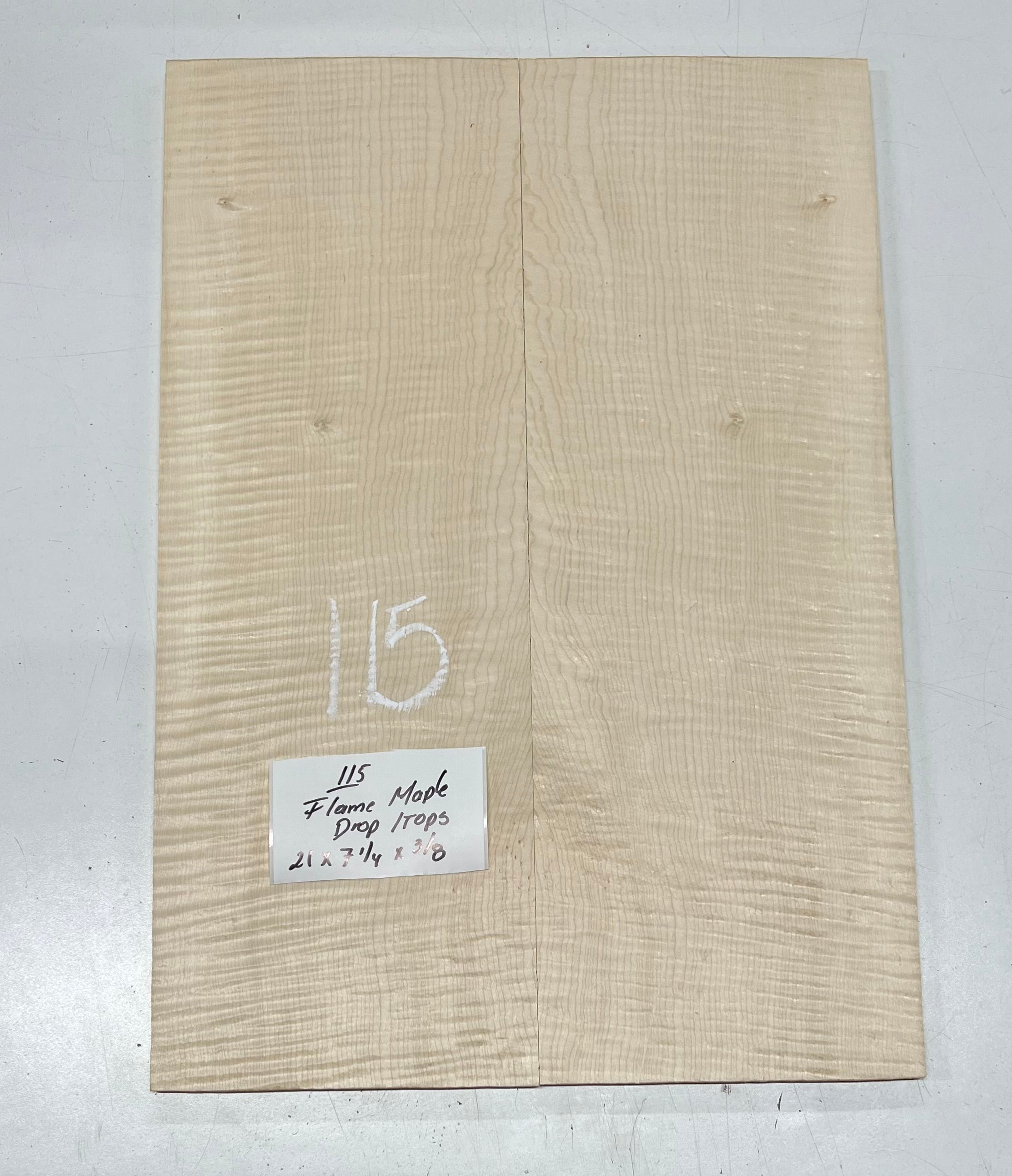 Ambrosia Maple Bookmatched Explorer Guitar Drop Top Set - 28" x 9" x 1/ ...