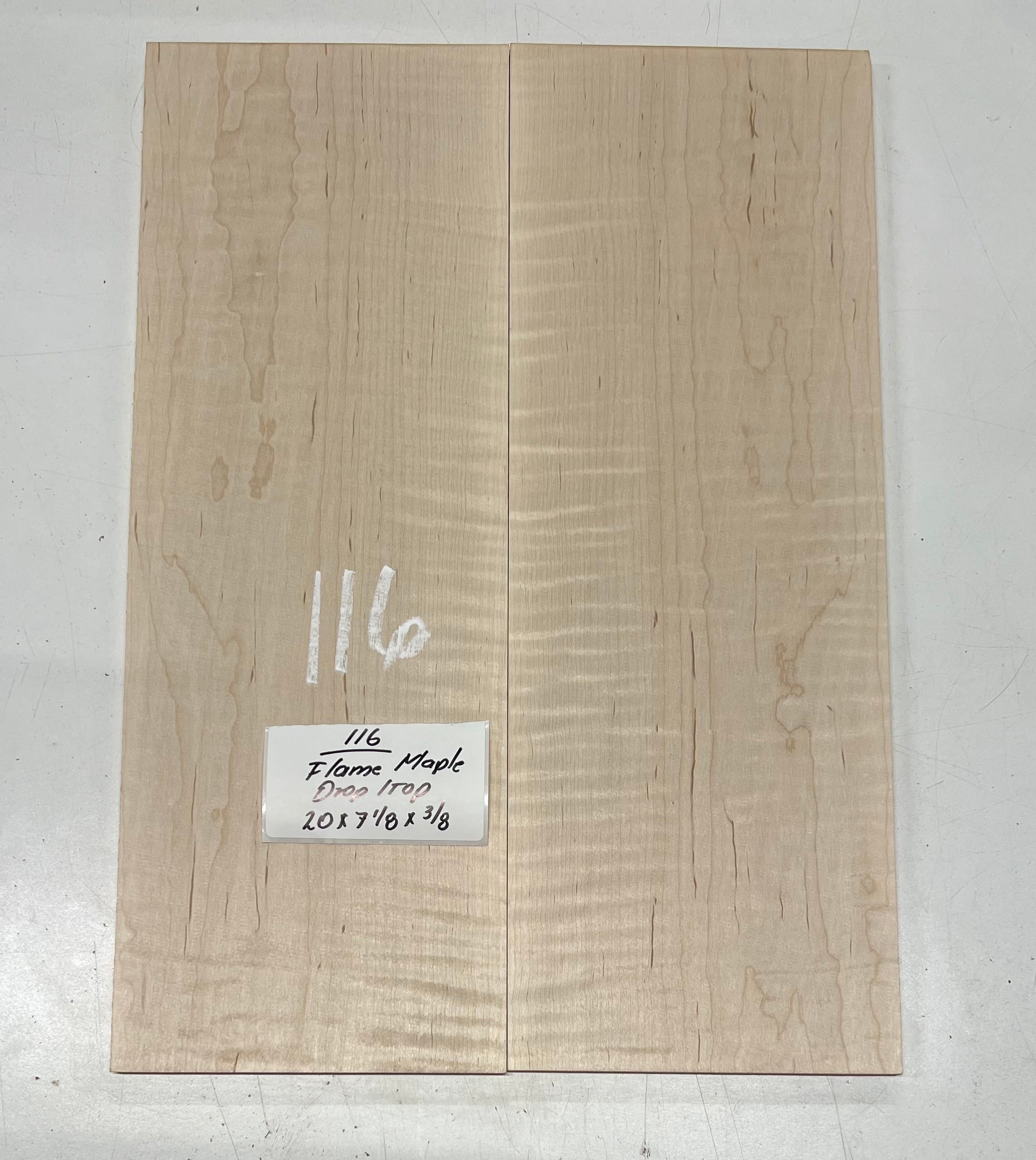 Ambrosia Maple Bookmatched Explorer Guitar Drop Top Set - 28" x 9" x 1/ ...