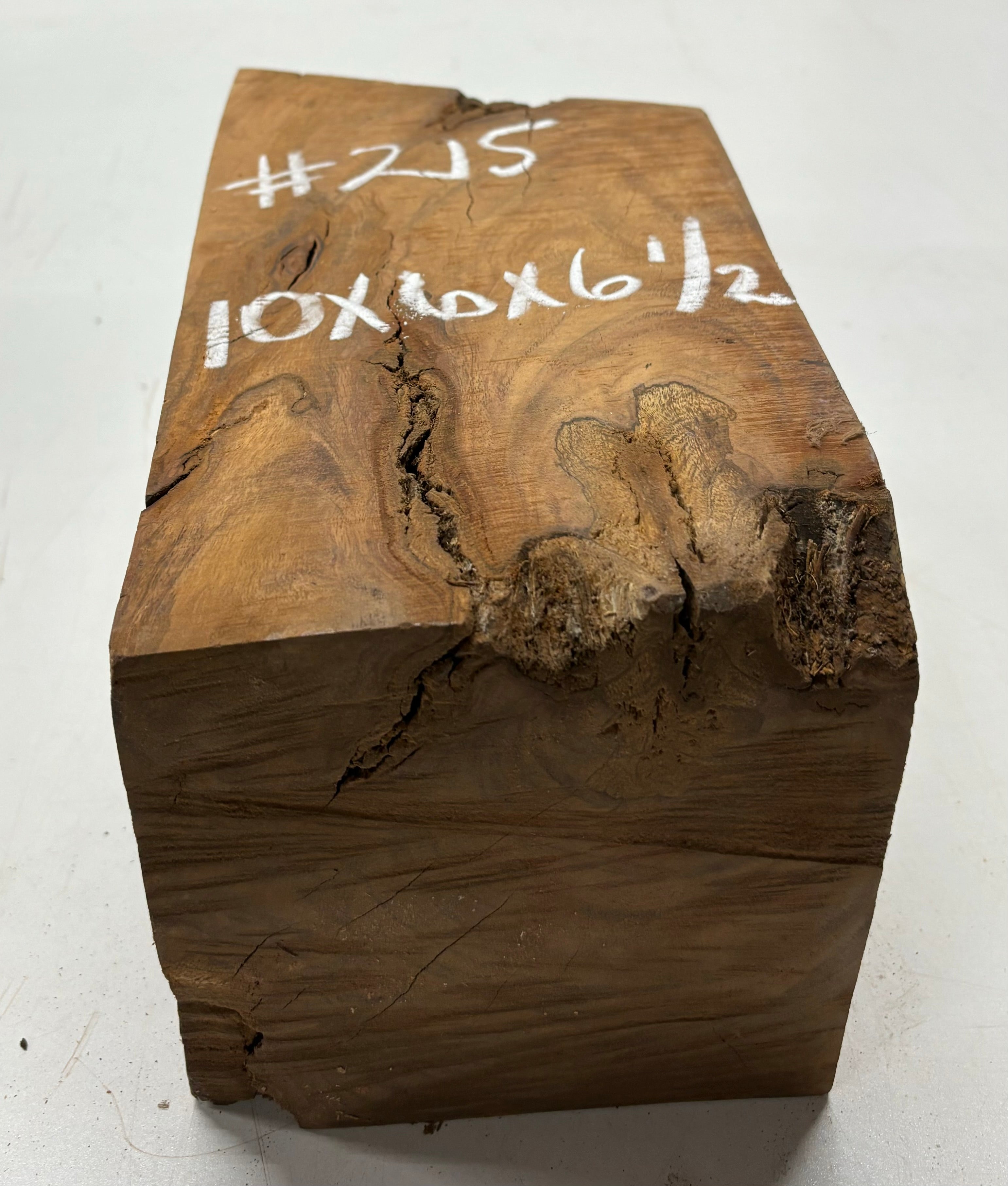 Flame Hawaiian Koa Lumber Live Edge Slab - 10" x 6" x 6-1/2" #215 ...