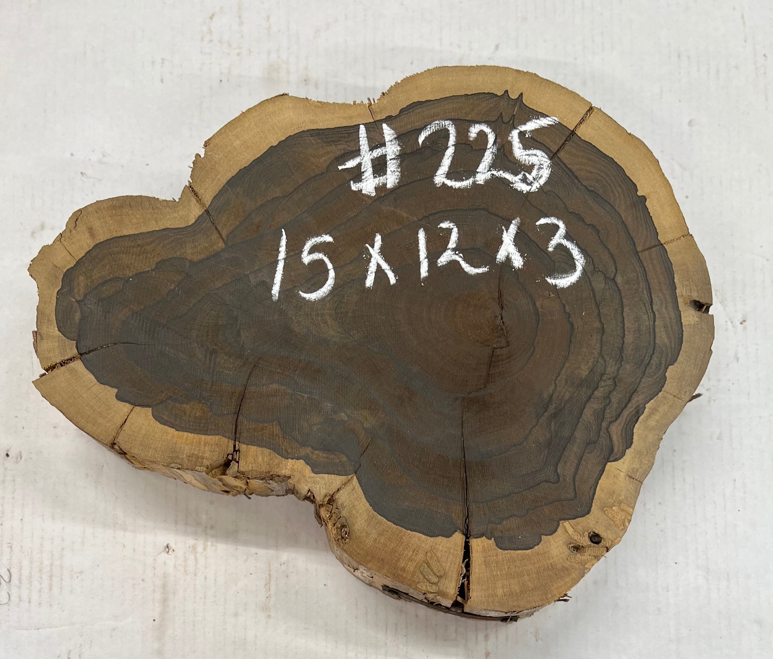 Ziricote Live Edge Slab/Cookies - 15"x 12"x 3" #225 - Exotic Wood Zone ...