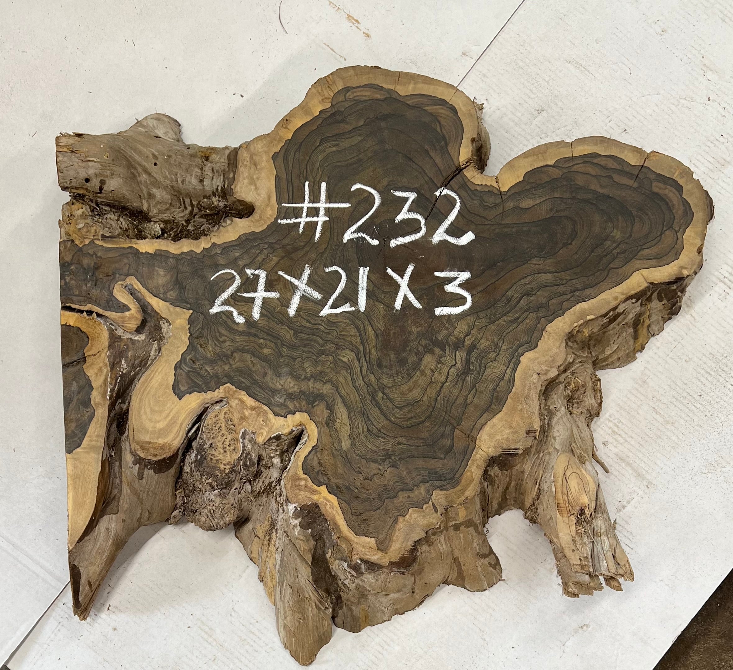 Ziricote Live Edge Slab/Cookies - 27"x 21"x 3" #232 - Exotic Wood Zone ...