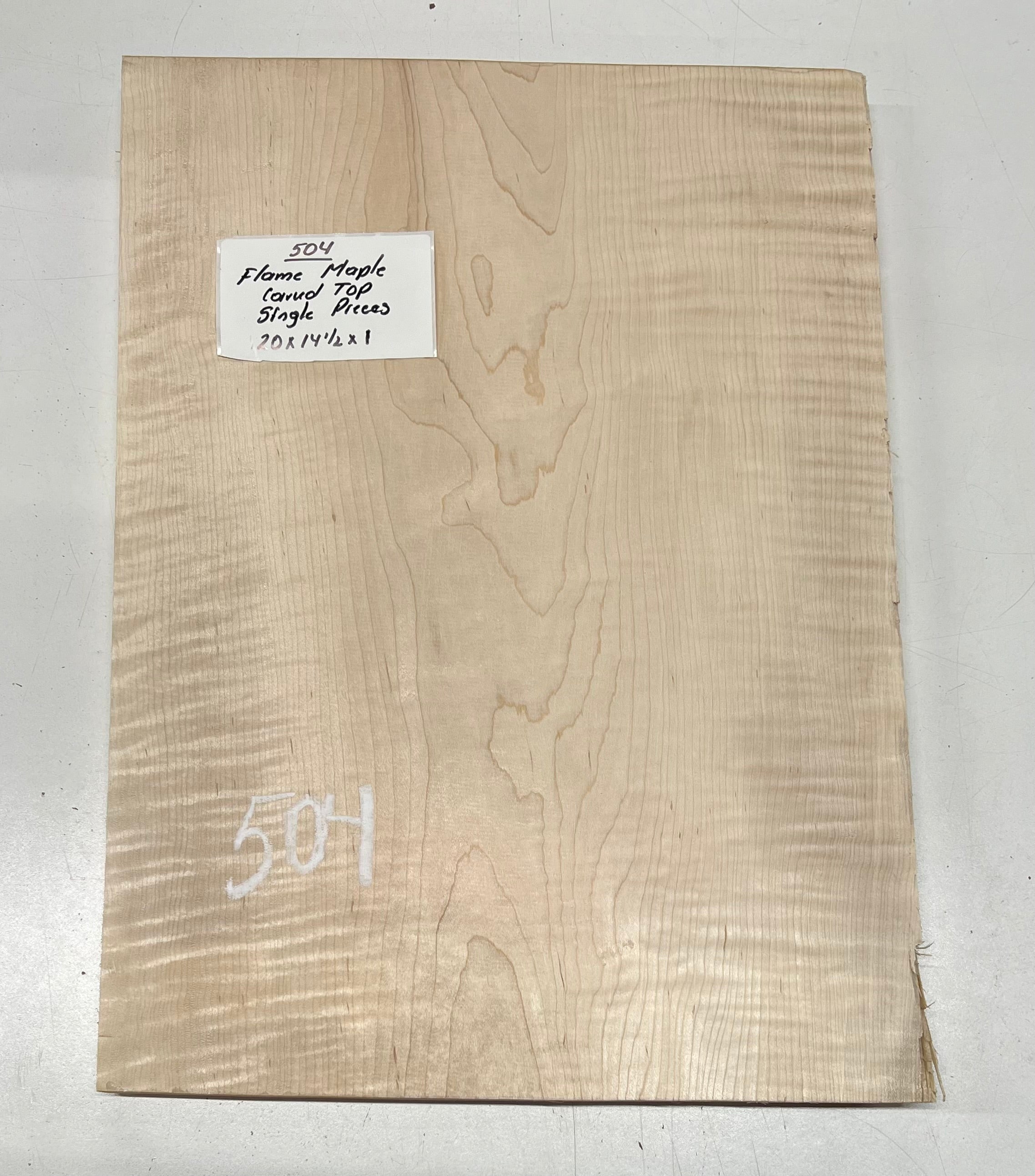 Flame Maple Guitar Carved Top ( Single piece) 20" x 141/2" x 1" #504 ...